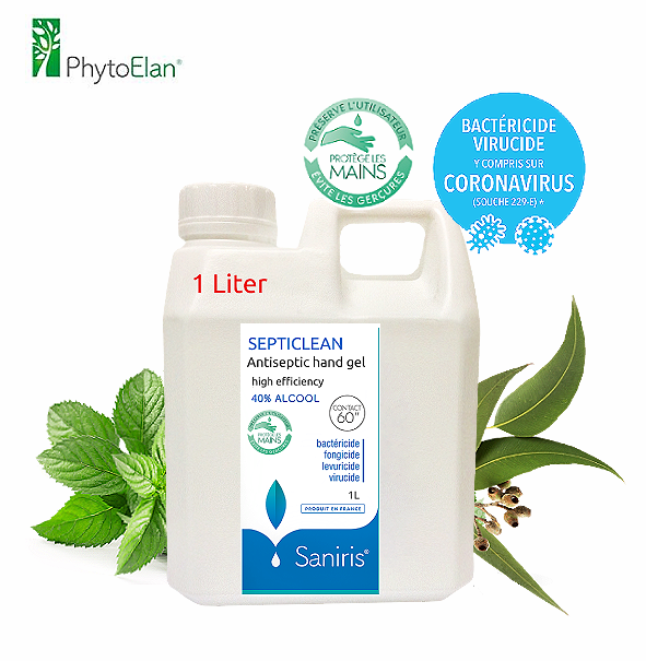 SEPTICLEAN Hand Sanitizer with essential oils, France 1 Liter เจลล้าง ...