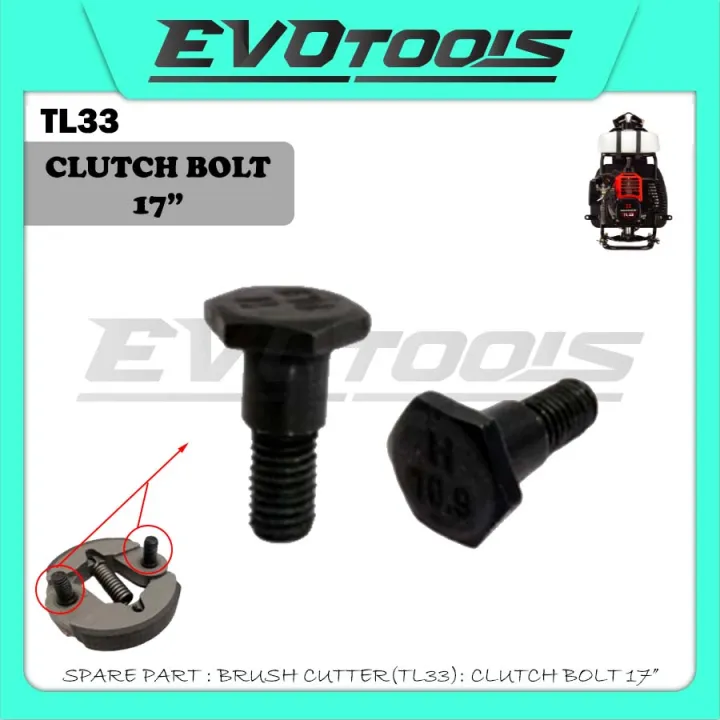 SPARE PART (TL33) : CLUTCH BOLT 17" BRUSH CUTTER/CLUTCH SKRU MESIN ...