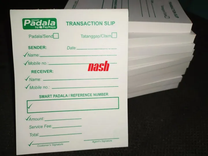 Padala Transaction Slip 10 pads (GREEN) | Lazada PH