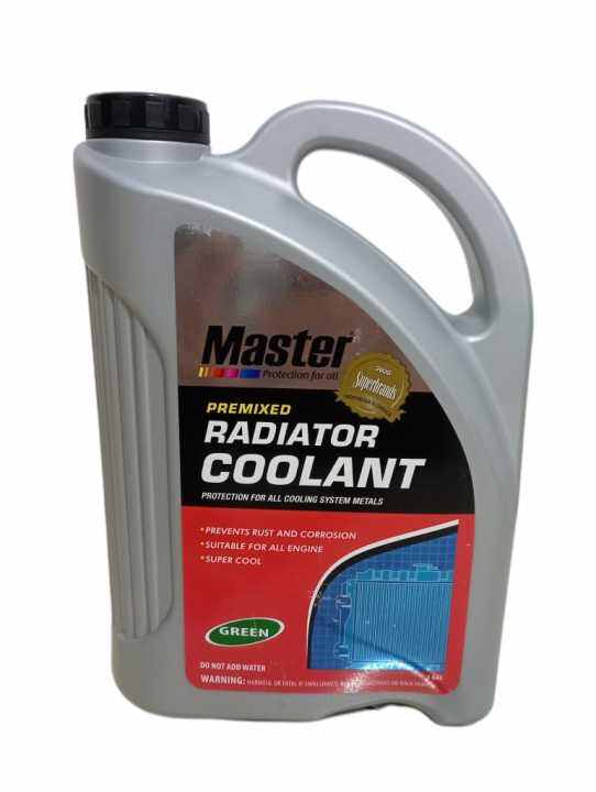 AIR RADIATOR COOLANT MASTER PREMIXED GREEN HIJAU 1 GALON 4 LITER ...