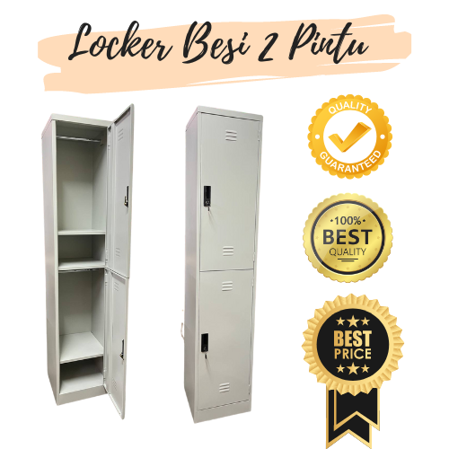 [READYSTOCK] 2 Compartment Locker Besi / locker untuk hostel/asrama ...