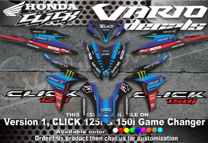 Honda click 125 decals VERSION 1 (DESIGN Available on. Version 2 125i ...