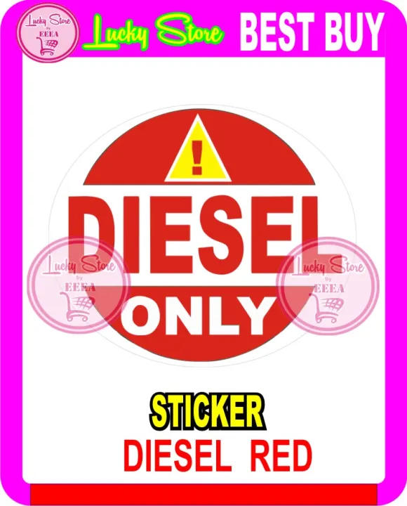 CAR STICKERS DECALS DIESEL RED COLOR | Lazada PH