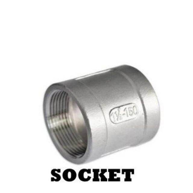 Stainless Steel SUS304 SOCKET Pipe Fitting 1/2 inch 15mm | Lazada