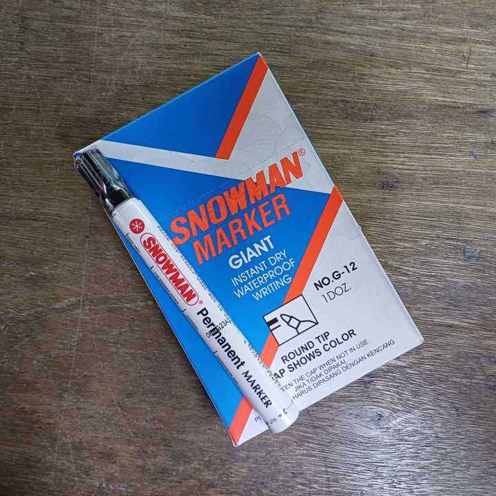 Snowman Permanent Marker Giant Black | Lazada Indonesia