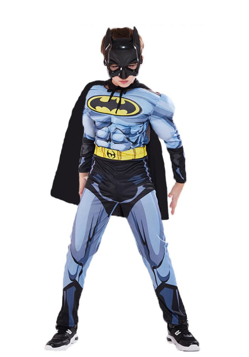Liveme Muscle Bat-man Costume for Kids, Marvel Superhero Bat Man Suit ...