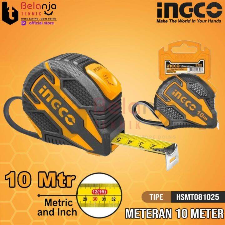 Ingco Steel Measuring Tape 10 M Meteran Besi Alat Ukur Tukang ...