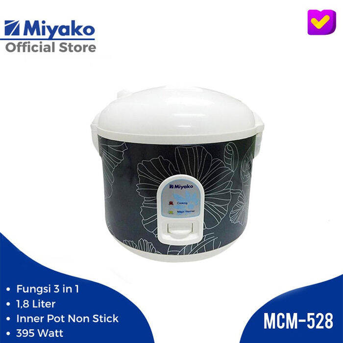 Rice Cooker Miyako MCM 528 TS Magic Com Penanak Nasi Warmer Plus ...