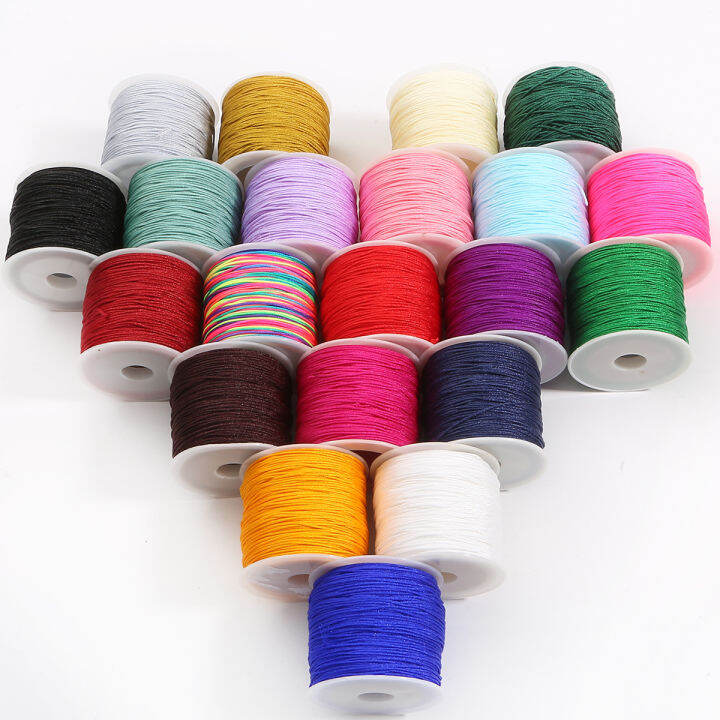 50meter 23colors Nylon Cord Thread Chinese Knot Macrame Cord Bracelet ...