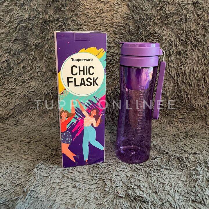 Tupperware Chic Flask 700 ml Botol Minum Set Tempat Snack | Lazada Indonesia