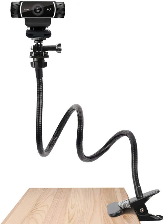 25 Inch Webcam Stand - Flexible Desk Mount Clamp Gooseneck Stand for ...