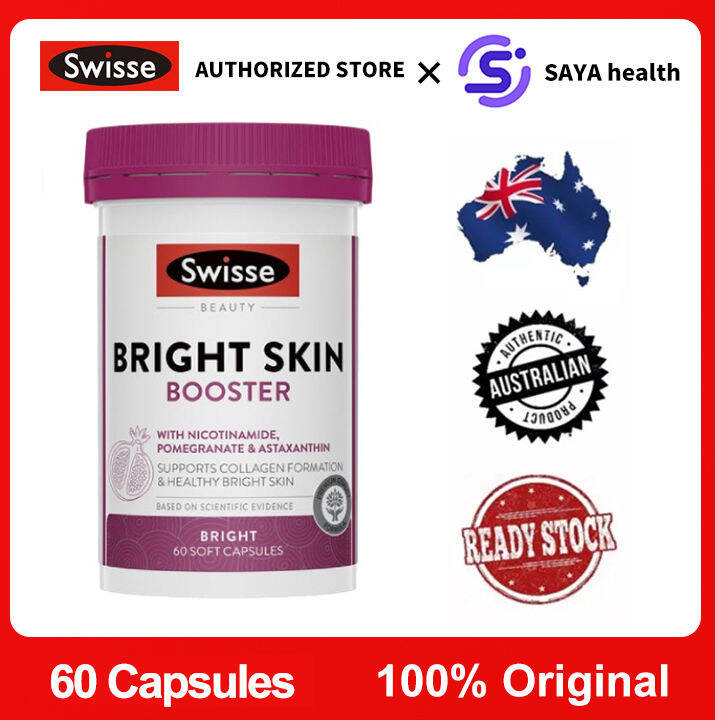 Swisse Beauty Bright Skin Booster 60 Soft Capsules with Nicotinamide ...