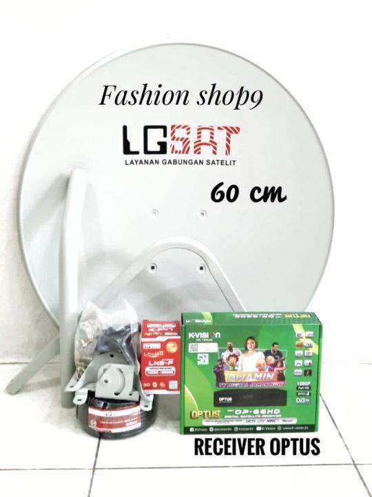 Parabola Mini Lgsat Full Set 60 Cm Abu Paket Receiver Optus - Odu Lgsat ...
