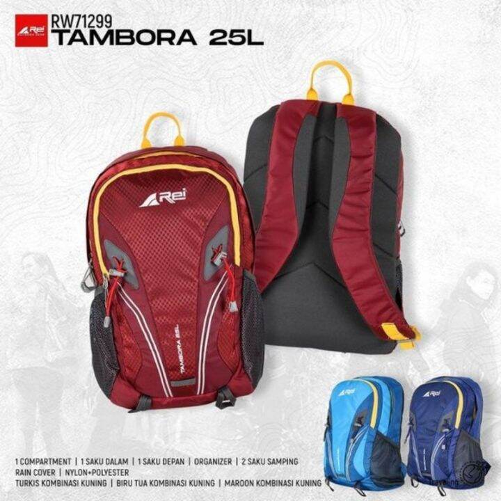 TAS RANSEL REI TAMBORA 25L AREI + COVER BAG - 100% ORIGINAL | Lazada Indonesia