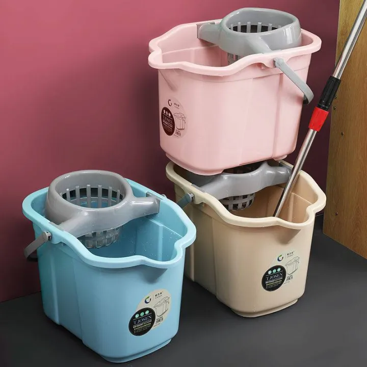 Household Manual Thickened Water Bucket Hand Pressure Floor Mop Bucket ...
