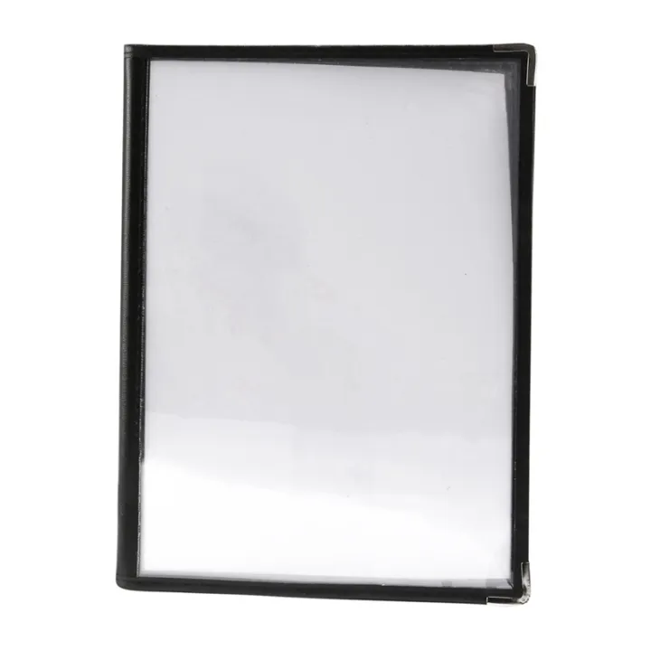 3X Transparent Restaurant Menu Covers for A4 Size Book Style Cafe Bar 6 ...