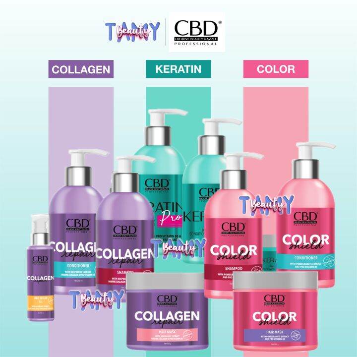 CBD PROFESSIONAL Collagen Repair / Color Shield / Keratin Pro | Shampoo ...