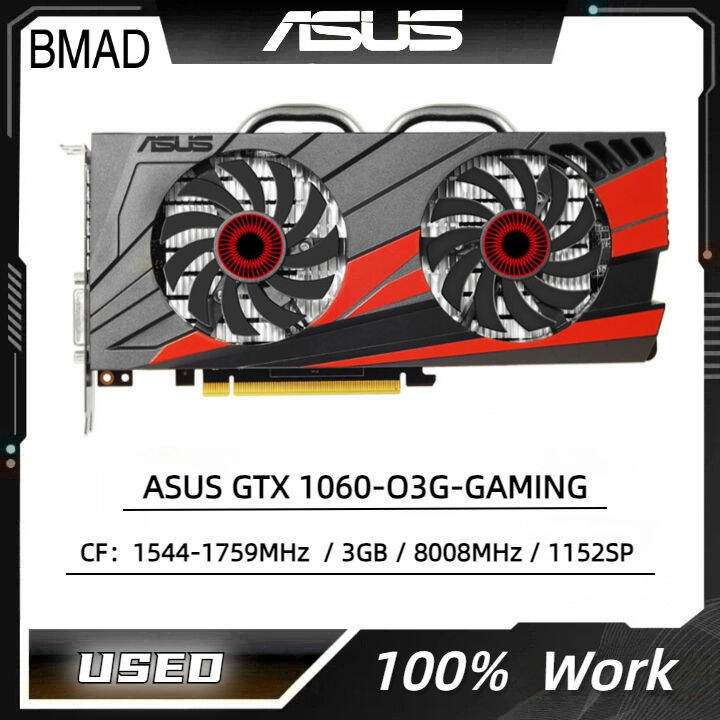 Used ASUS GTX 1060 O3G GAMING 3GB GDDR5 Graphics Cards | Lazada PH