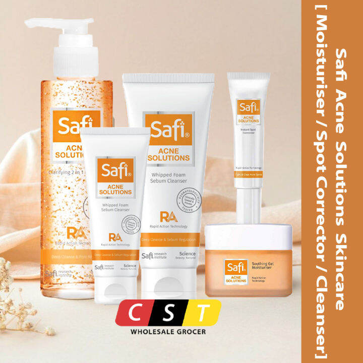 Safi Acne Solutions Skincare [ Moisturiser / Spot Corrector / Sebum ...