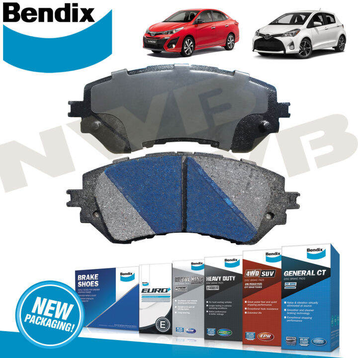 Bendix Brake Pads Front Set GCT for Toyota Vios and Yaris 2013-2021 (DB2261) | Lazada PH