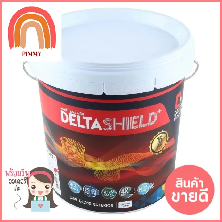 สีน้ำทาภายนอก DELTA SHIELD PLUS BASE A กึ่งเงา 2.5 แกลลอนSEMI-GLOSS ...