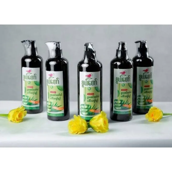 စွယ်တော် သဘာ၀ ရှားစောင်းလက်ဖက်ပင်ခေါင်းလျှော်ရည် Sweltal Shampoo ...