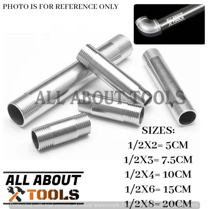 (AAT)- 1PC STAINLESS STEEL MALE TO MALE THREADED TUBE PIPE FITTING (1 ...