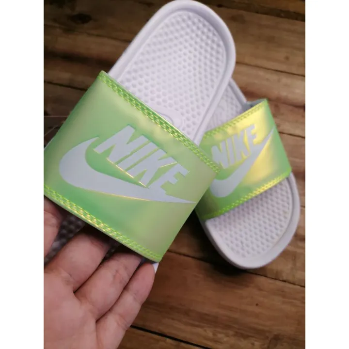 Nike Slides Slippers for Women NEON GREEN TWO WAY COLOR with Foam Oem ...