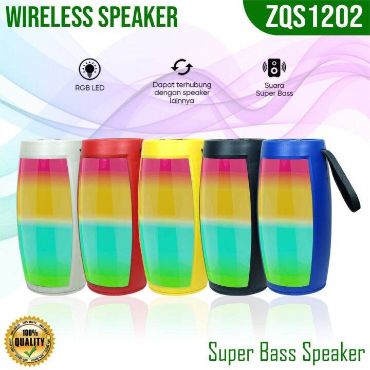 Speaker Bluetooth ZQS1202 Speaker Wireless Portable LAMP LED Speaker Aktif Bluetooh ZQS 1202 ...