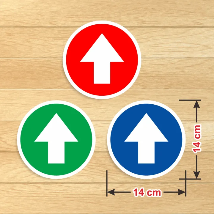 Sticker Vinyl Rambu Penunjuk Arah Sign Panah Stiker Marka Arrow 14 cm ...