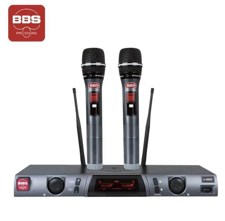 BBS U666D Amplifier with High Quality Microphone 2 Pieces Handheld ...