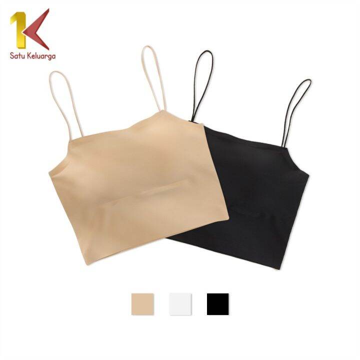 1K Surabaya Tanktop Bra Seamless P245 Crop Top Tank Top Pakaian Dalam Wanita Ice Silk BH Tanpa ...