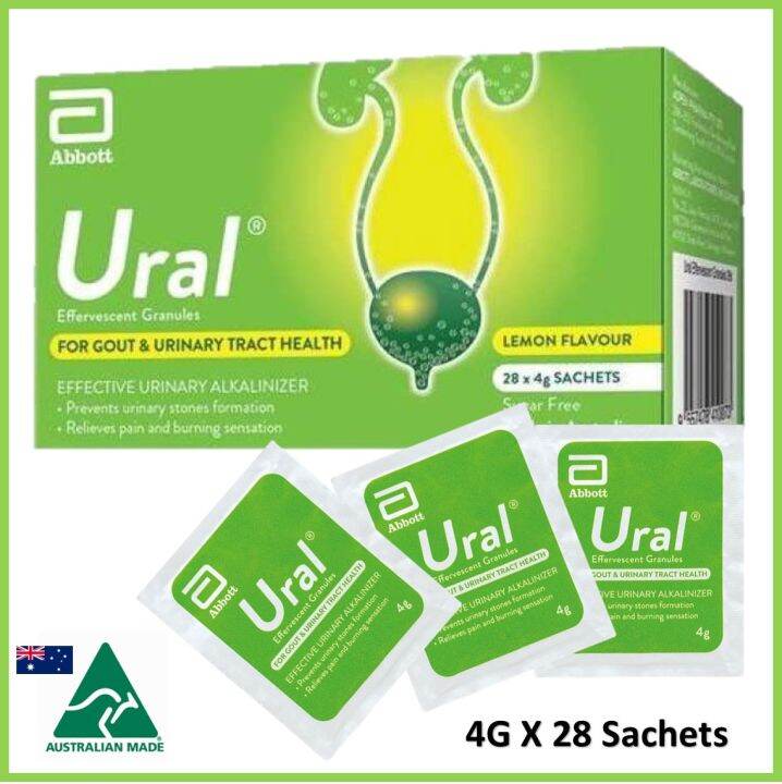 ABBOTT URAL EFFERVESCENT GRANULES (4G) Lemon Flavor & Sugar free - For ...