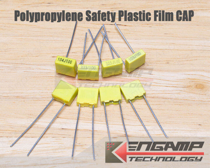 (10ตัว) [F-CAP] Polypropylene Safety Plastic Film CAPACITOR 105J 104J ...