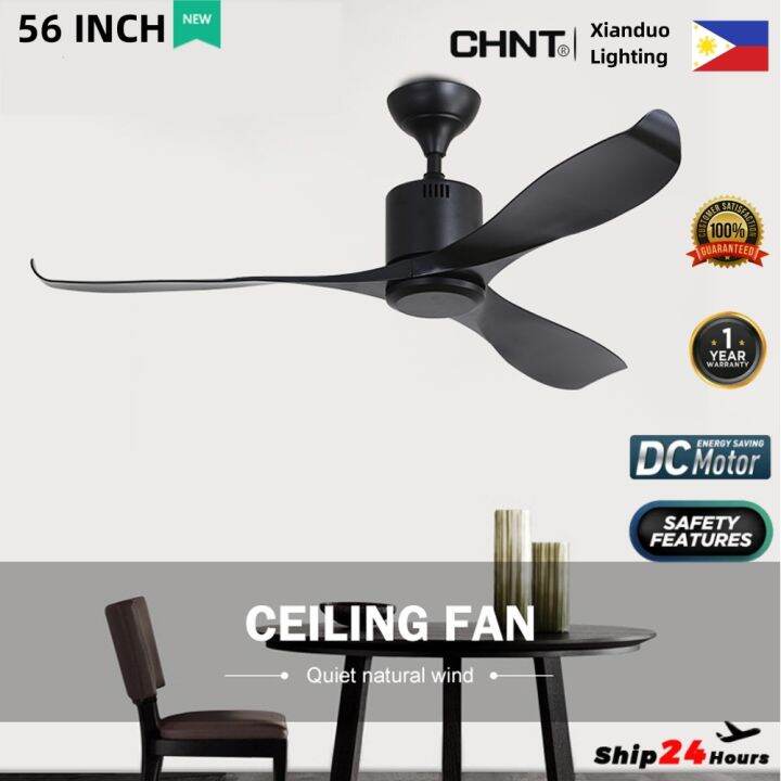CHNT Nordic Modern Ceiling Fan 56 Inch Ceiling Fan With Remote Control ...