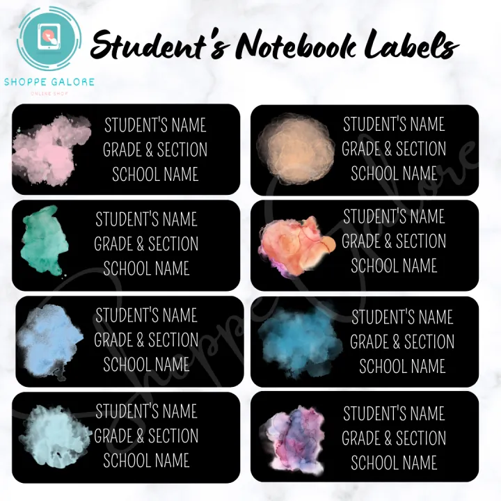 PERSONALIZED STICKER STUDENT NAME TAG LABEL STICKERS FOR BOOKS ...