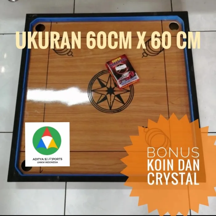 Meja Papan Karambol Ukuran Sedang Carrom Ball Bola Board Games Koin ...