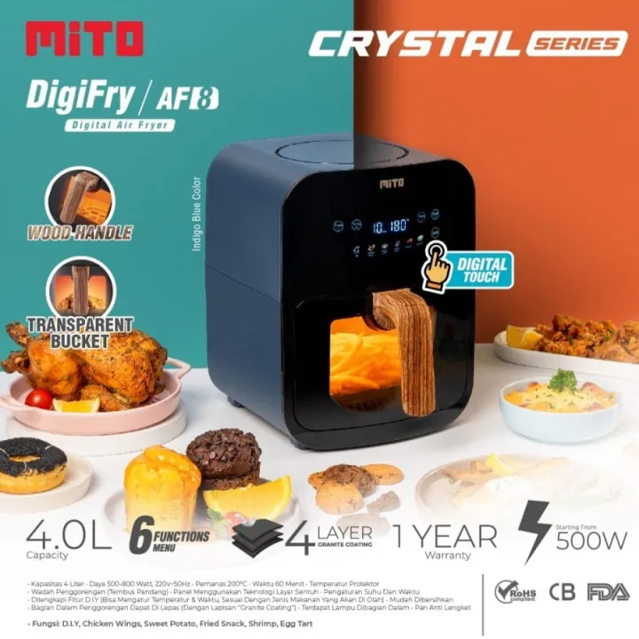 MITO Air Fryer Digifry Af8 Af-8 Af 8 Crystal Series | Lazada Indonesia