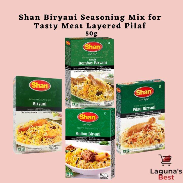 Shan Biryani Seasoning Mix for Tasty Meat Layered Pilaf 50g | Lazada PH