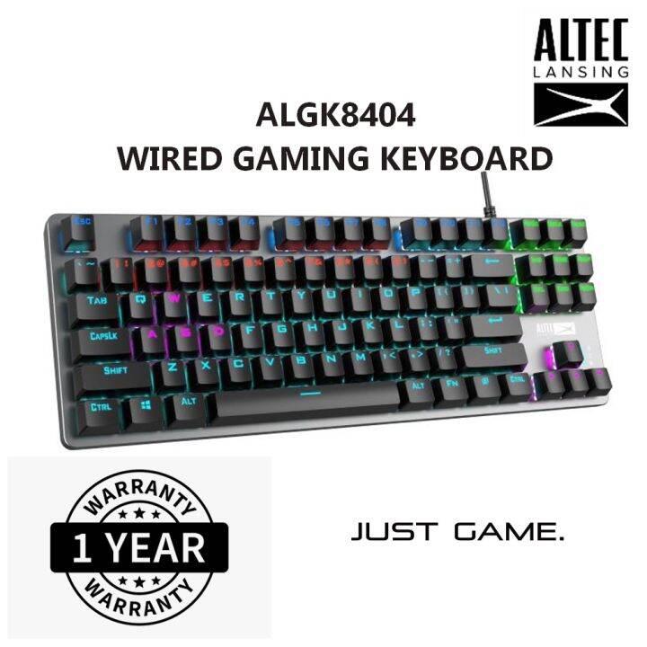 ALTEC LANSING ALGK8404 BLUE SWITCH WIRED GAMING KEYBOARD | FULL KEY ...