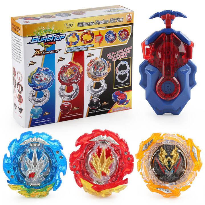 ใหม่ B-203 Beyblade Burst Ultimate Fusion DX Set พร้อม Launcher Super ...