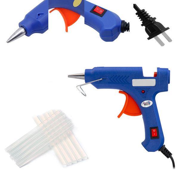 Glue Gun-20W Hot Melt Glue Gun Glue Stick Mini Gun with ON/OFF Switch ...
