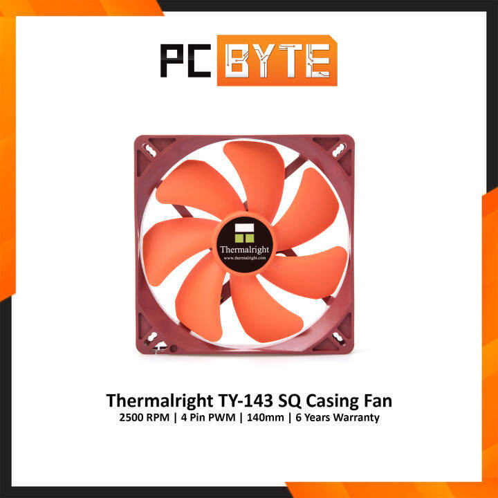 Thermalright TY-143 SQ - Casing Fan (140mm / 4-Pin PWM / 2500 RPM / Red Frame) | Lazada Singapore