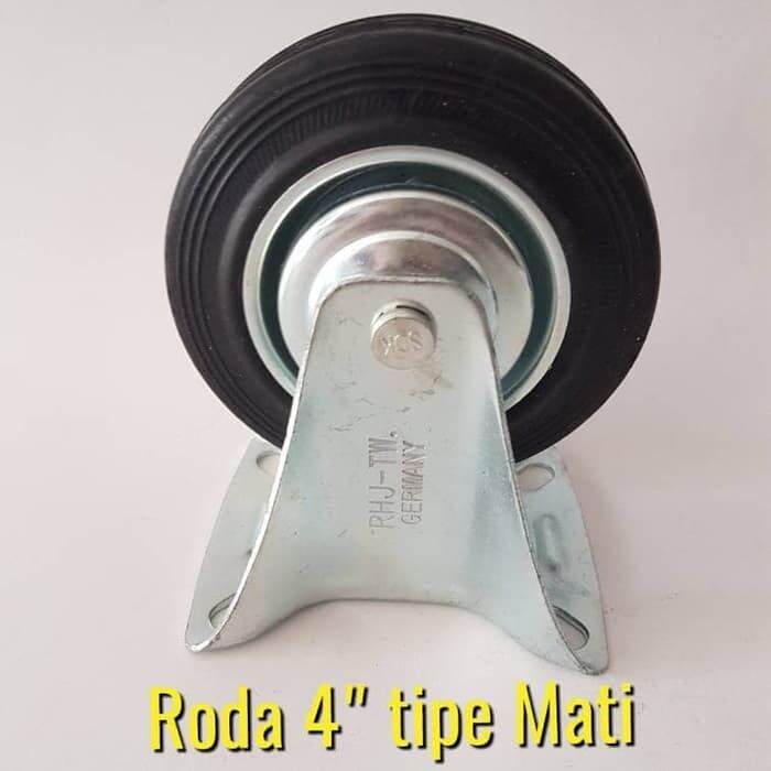 Roda Troli 4 inch Mati Roda Karet / Roda Troly / Roda Etalase / Roda ...