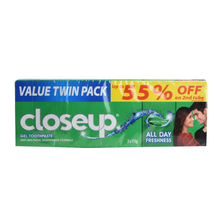 CLOSE UP TOOTHPASTE ANTI BACTERIAL MEN FRESH 175G 2S | Lazada PH