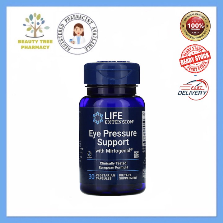 Life Extension Eye Pressure Support with Mirtogenol 30 Vegetarian ...