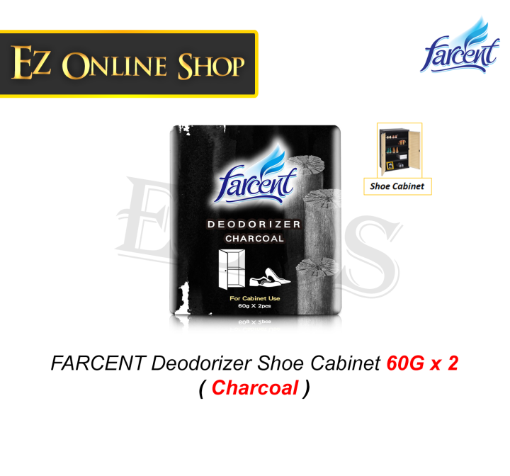 FARCENT Deodorizer Shoe Cabinet 60G x 2 ( Charcoal ) | Lazada