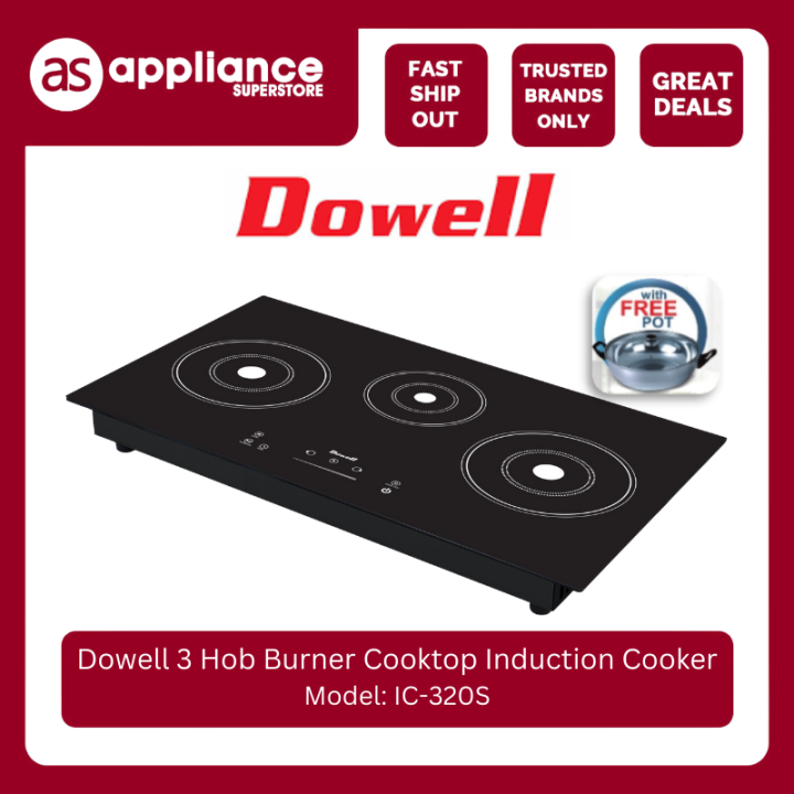 Dowell 3 Hob Burner Cooktop Induction Cooker IC-320S | Lazada PH