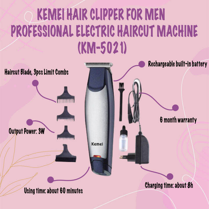 KEMEI KM-5021 HAIR CLIPPER FOR MEN PROFESSIONAL ELECTRIC HAIRCUT ...