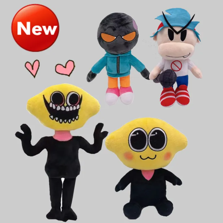 Friday Night Funkin Plush Toy, FNF Whitty and Boyfriend Lemon Demon ...
